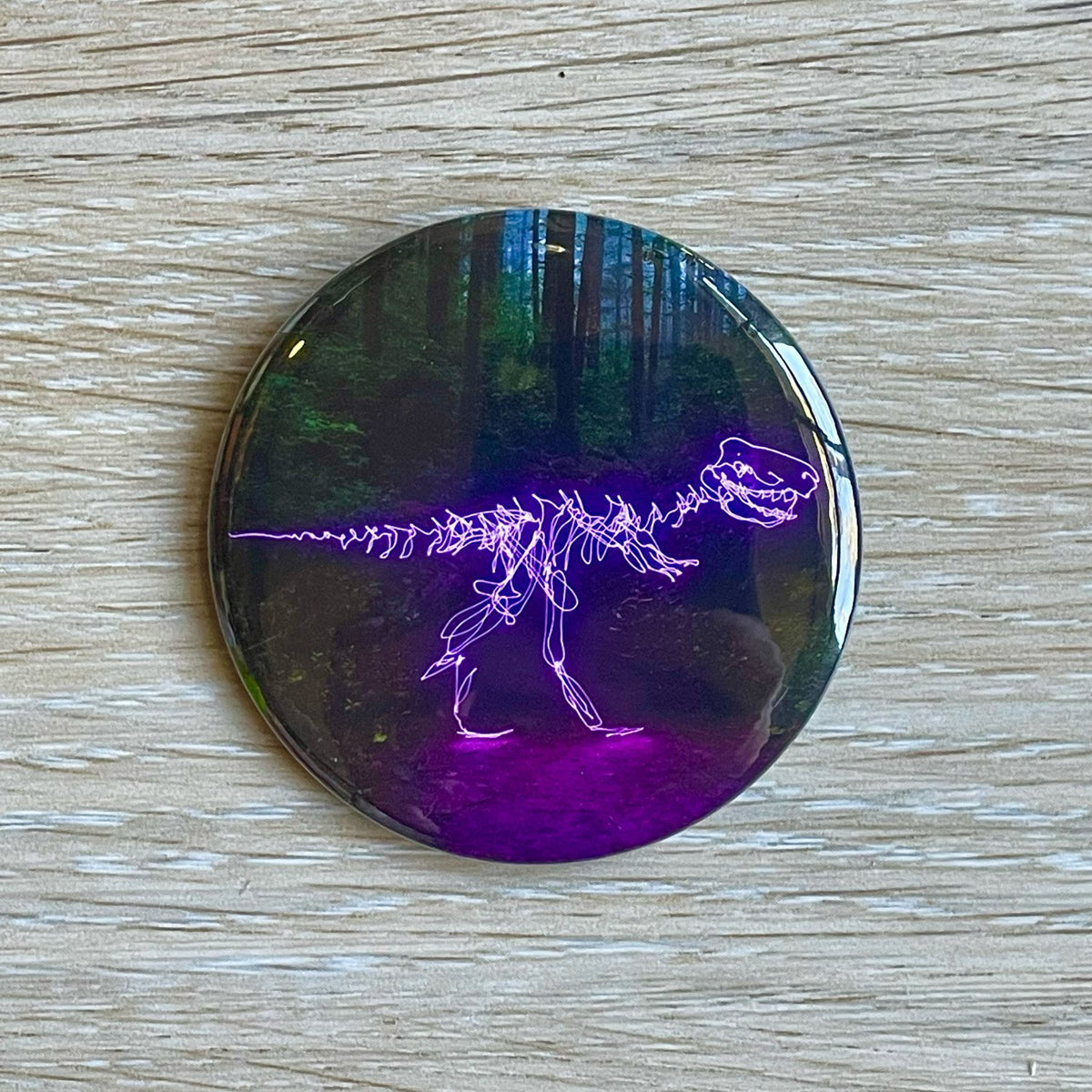 Pink T Rex Magnet or Button – Dariustwin