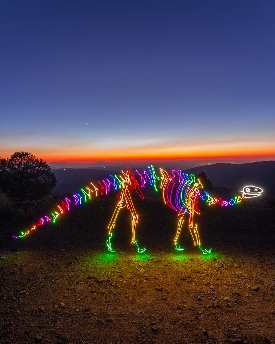 Rainbow Brontosaurus Print – Dariustwin